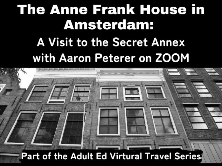 Anne Frank House Virtual Secret Annex Visit | The Emanuel Synagogue ...