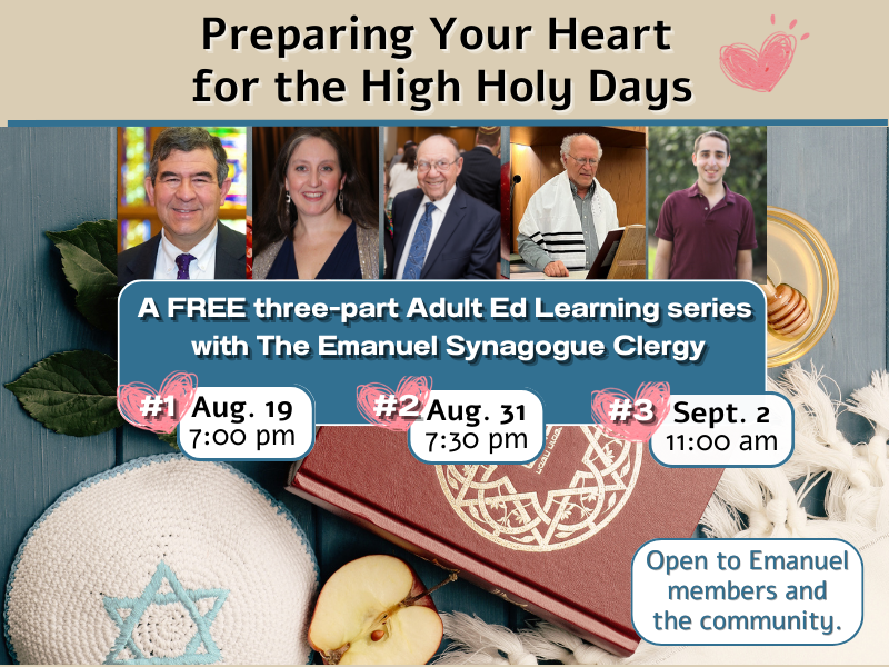 High Holy Day Clergy Series Part 3 | The Emanuel Synagogue - West ...