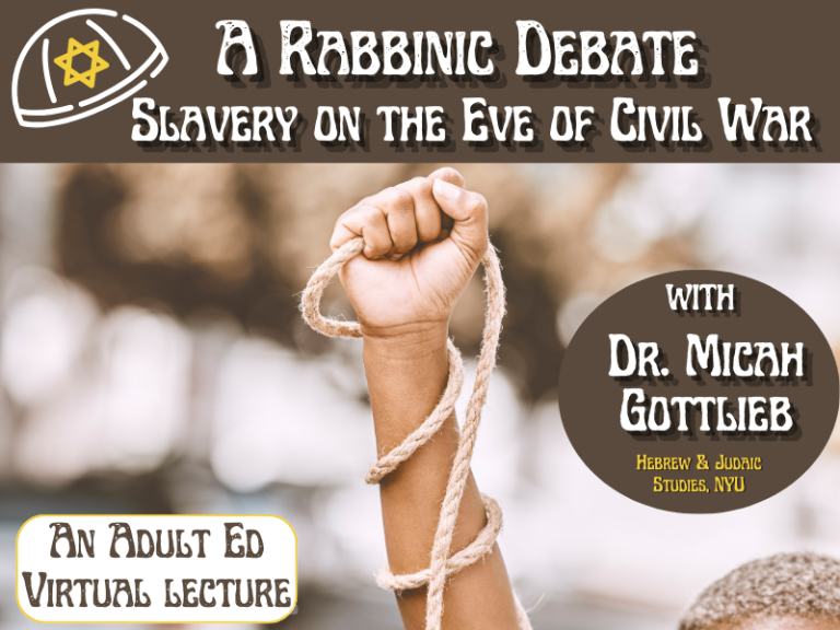 Rabbinic Slavery Debate: ZOOM Lecture | The Emanuel Synagogue - West ...